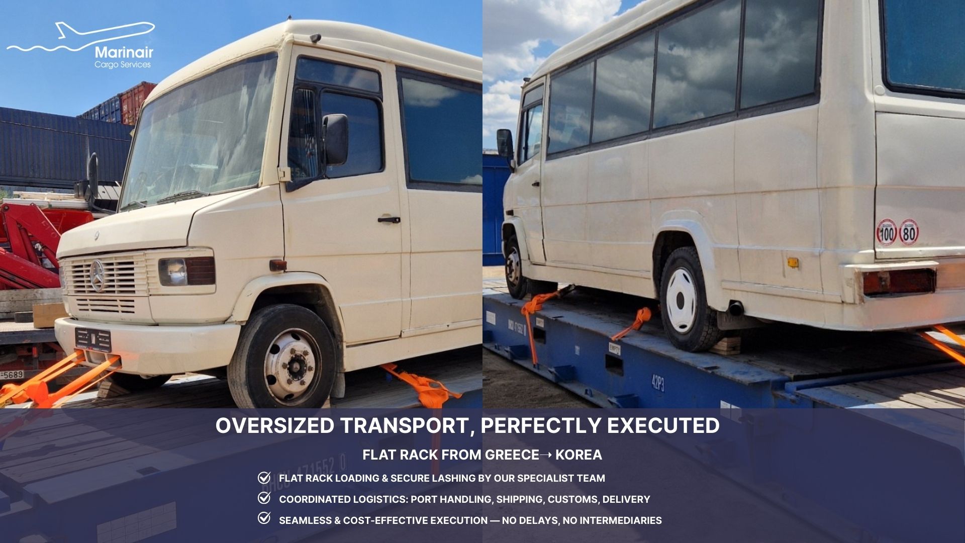 Oversized Cargo Transport from Piraeus to Busan - Marinair Cargo Services
